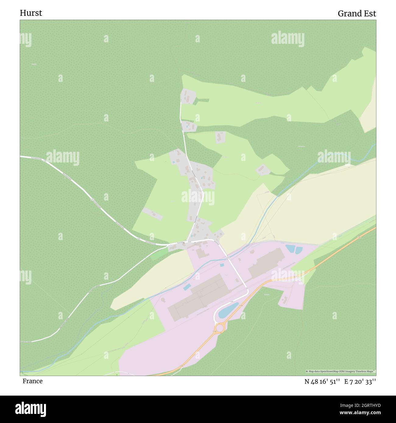 Hurst, , France, Grand Est, N 48 16' 51'', E 7 20' 33'', map, Timeless ...