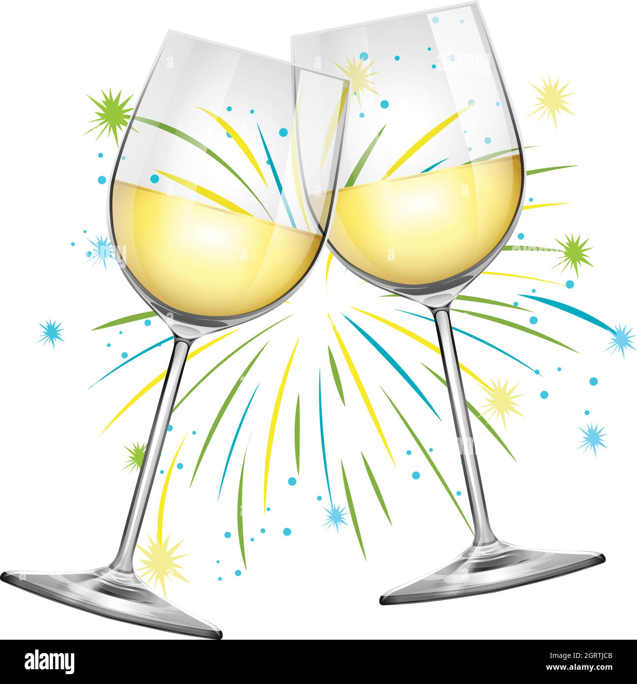Cheers wine glasses Stock Vector Images - Alamy