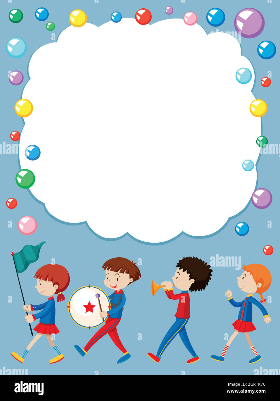 Border template with kids in school band Stock Vector Image & Art - Alamy