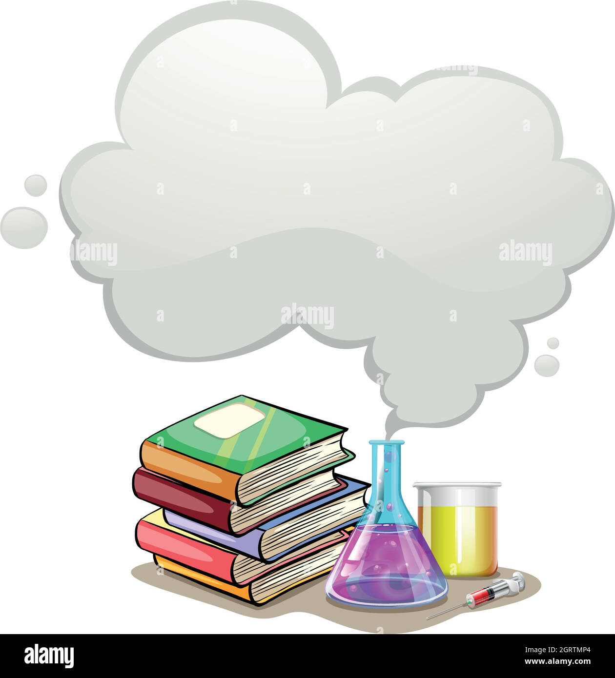 Border design with books and science equipment Stock Vector Image & Art ...