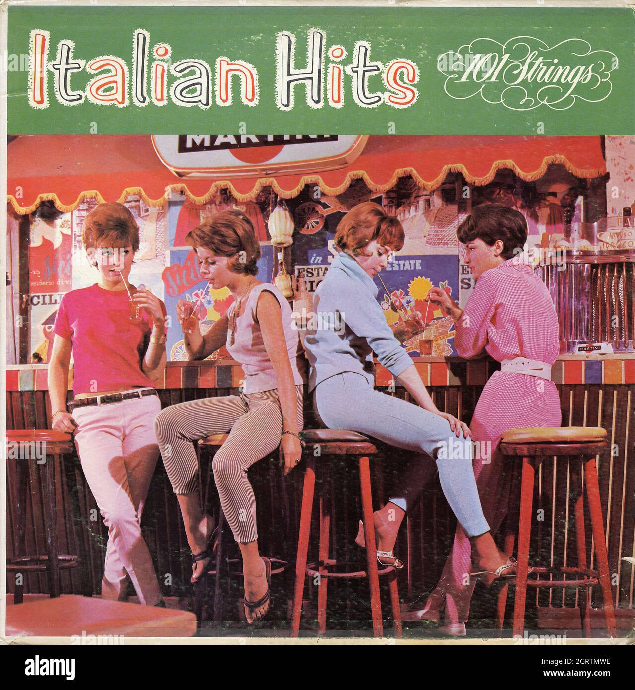 Italian Hits - Vintage Musical Vinyl Album Stock Photo - Alamy