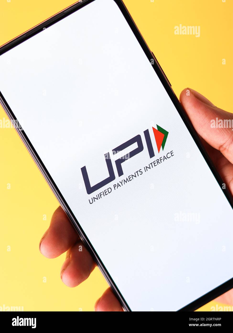 West Bangal, India - September 28, 2021 : UPI logo on phone screen ...