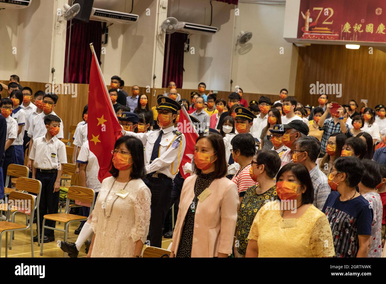 Students marching in with China and Hong Kong Special Administrative ...