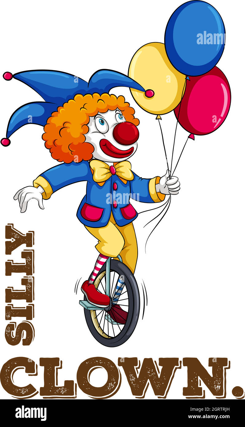 Silly clown with balloon Stock Vector Image & Art - Alamy