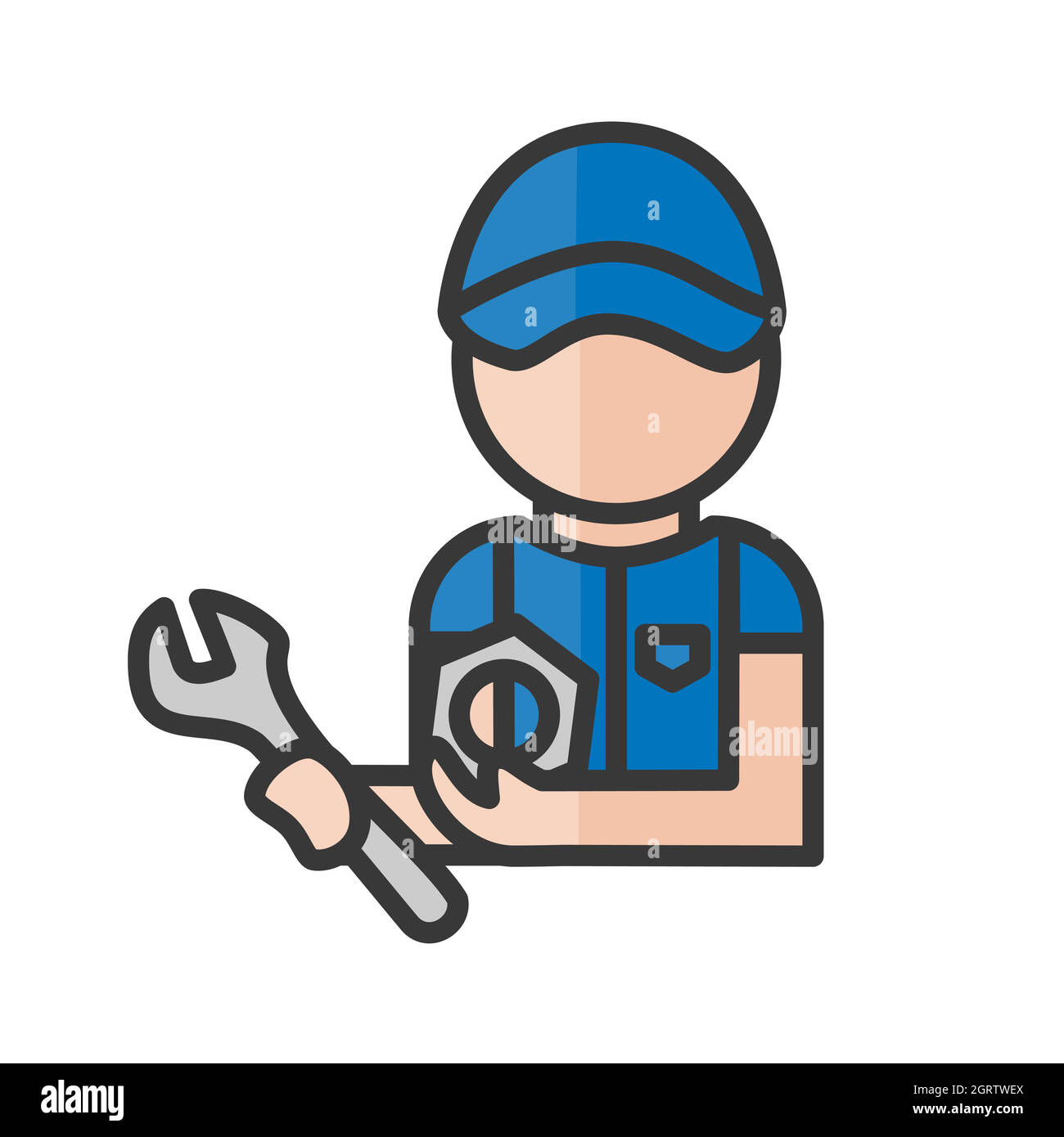 Mechanic avatar. Car services character. Profile user, person. Man icon ...