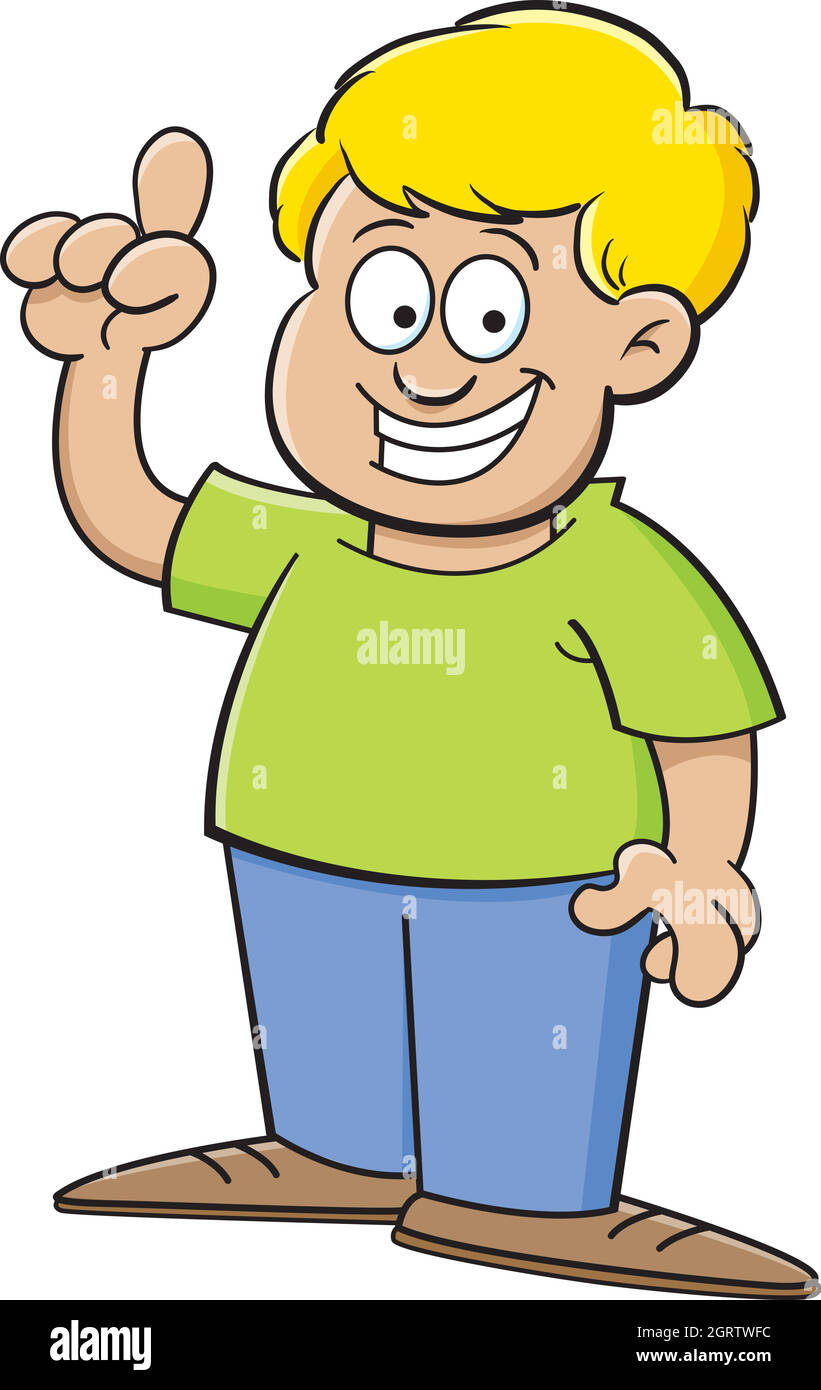 Cartoon illustration of a boy with an idea Stock Vector Image & Art - Alamy