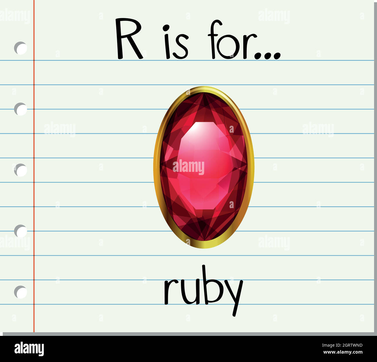 Flashcard letter R is for ruby Stock Vector Image & Art - Alamy