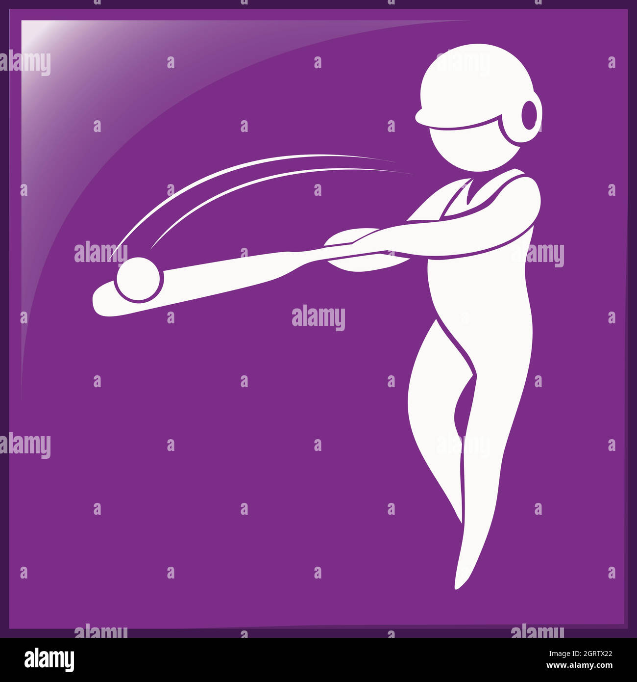 Baseball icon on purple background Stock Vector Image & Art - Alamy