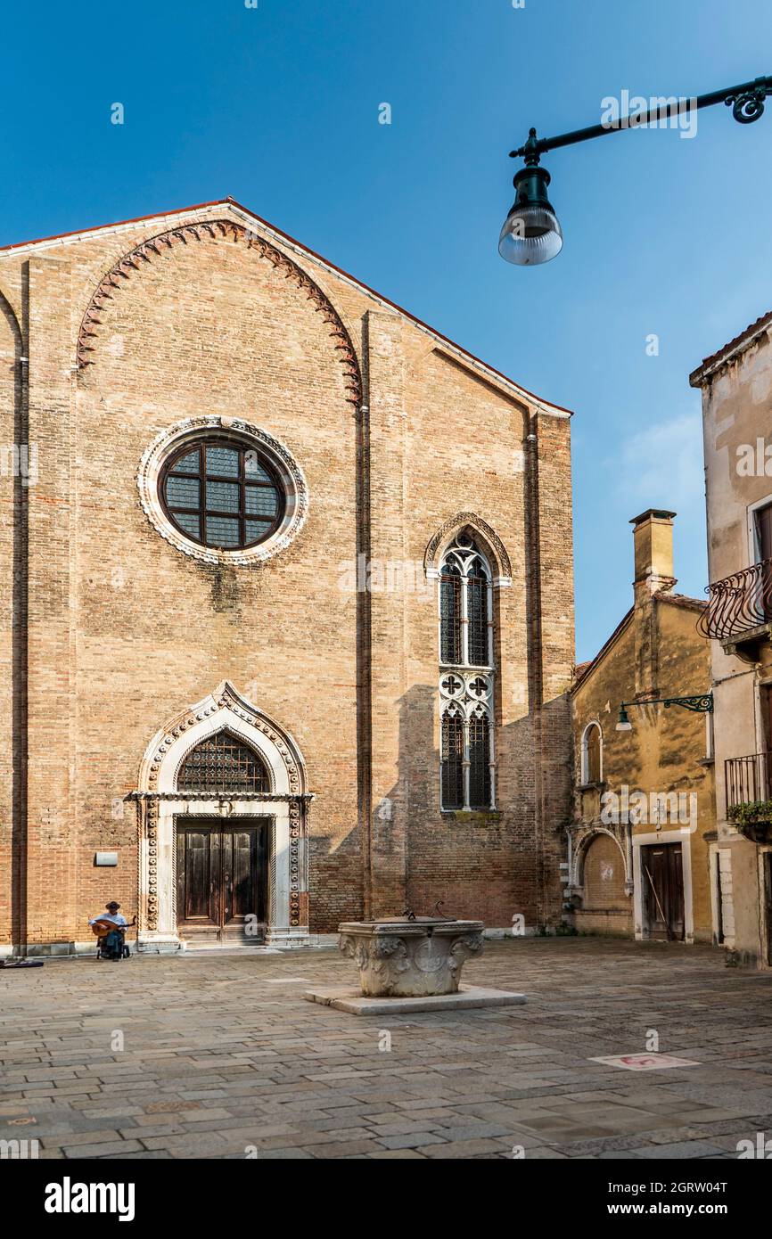 Façade of Santa Maria del Rosario church (St. Mary of the Rosary ...