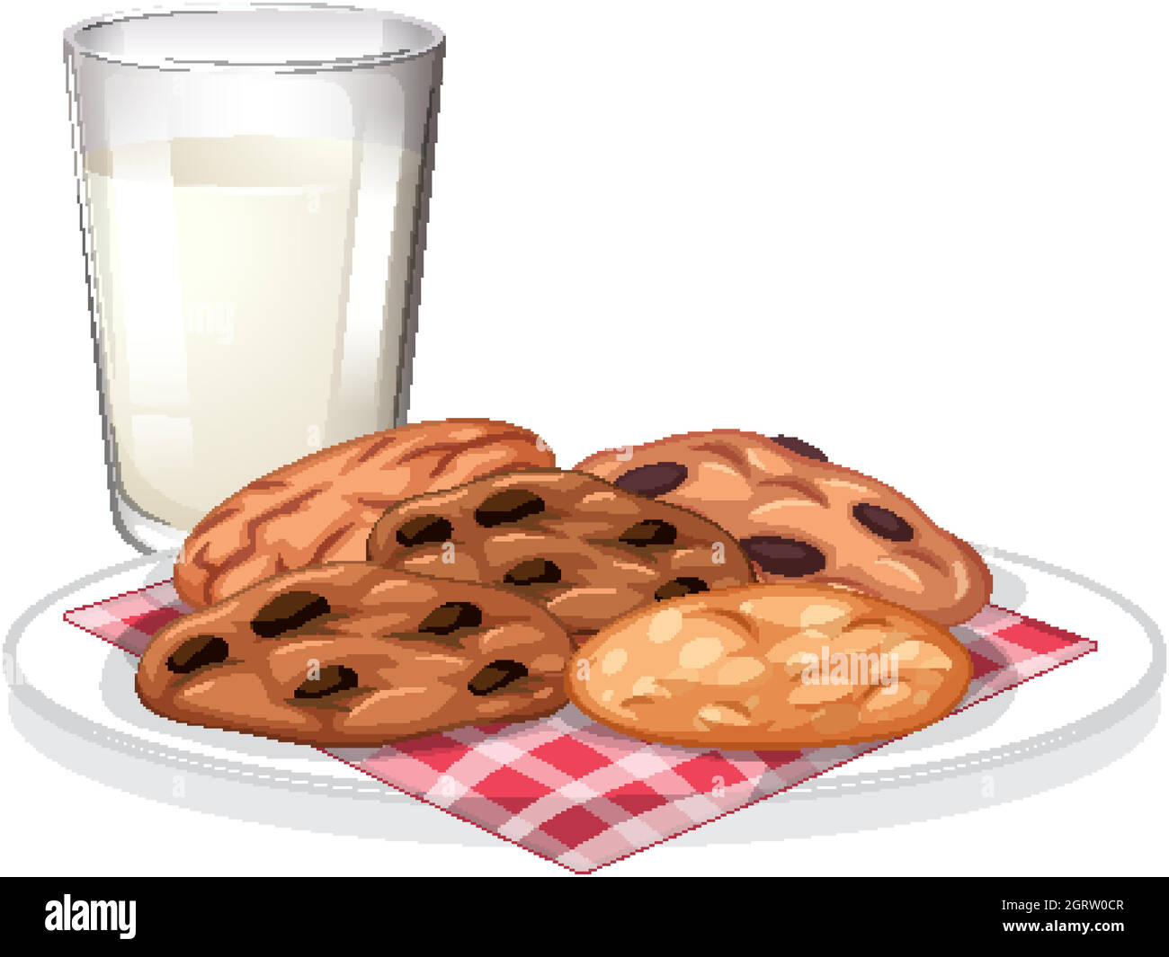 Cartoon Plate Of Cookies