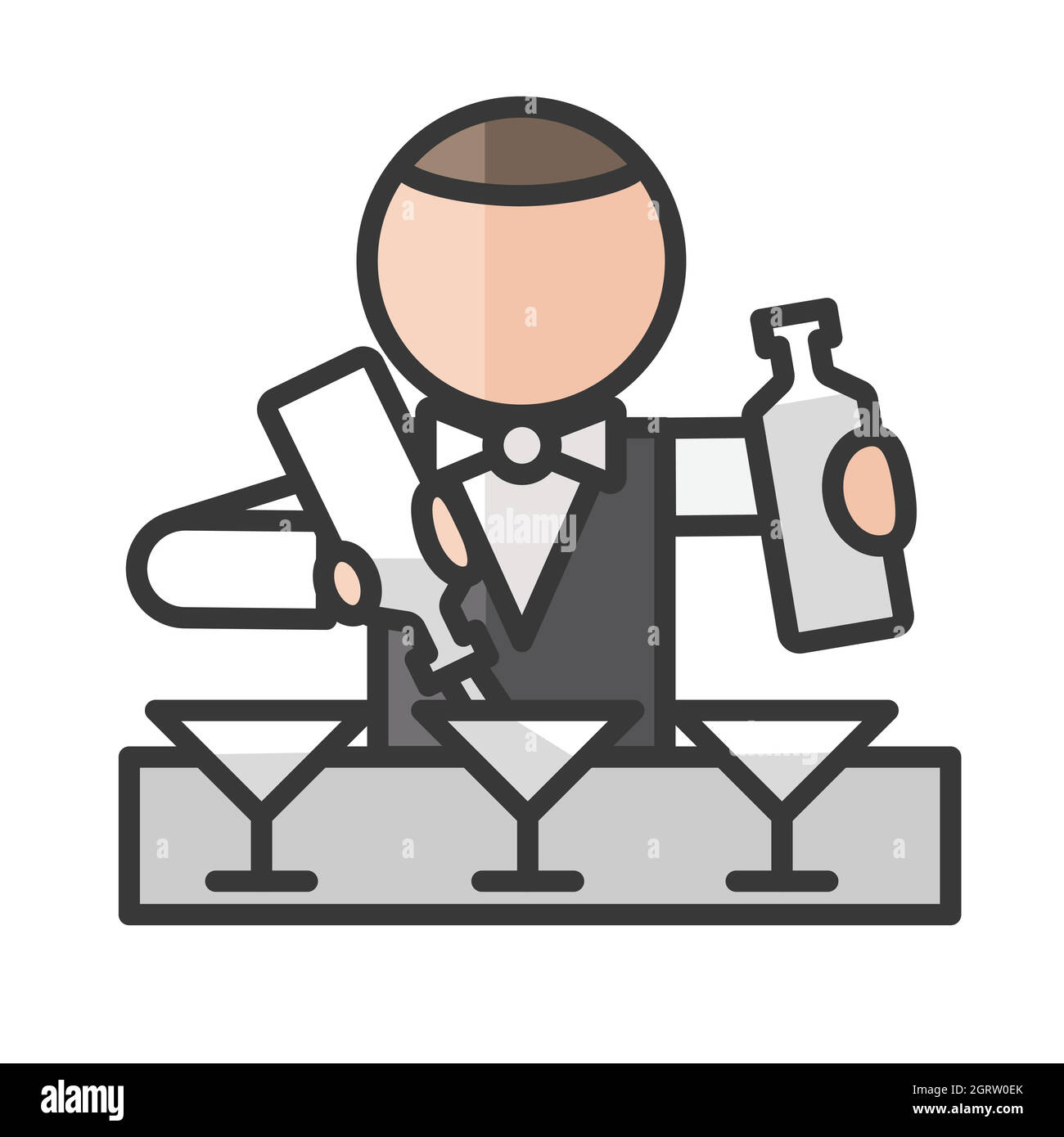Barman Stock Vector Images - Alamy