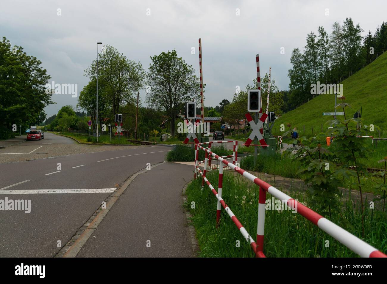 Füssen, Germany 27 May 2019 - Cozy alpine houses with wooden roofs lost ...