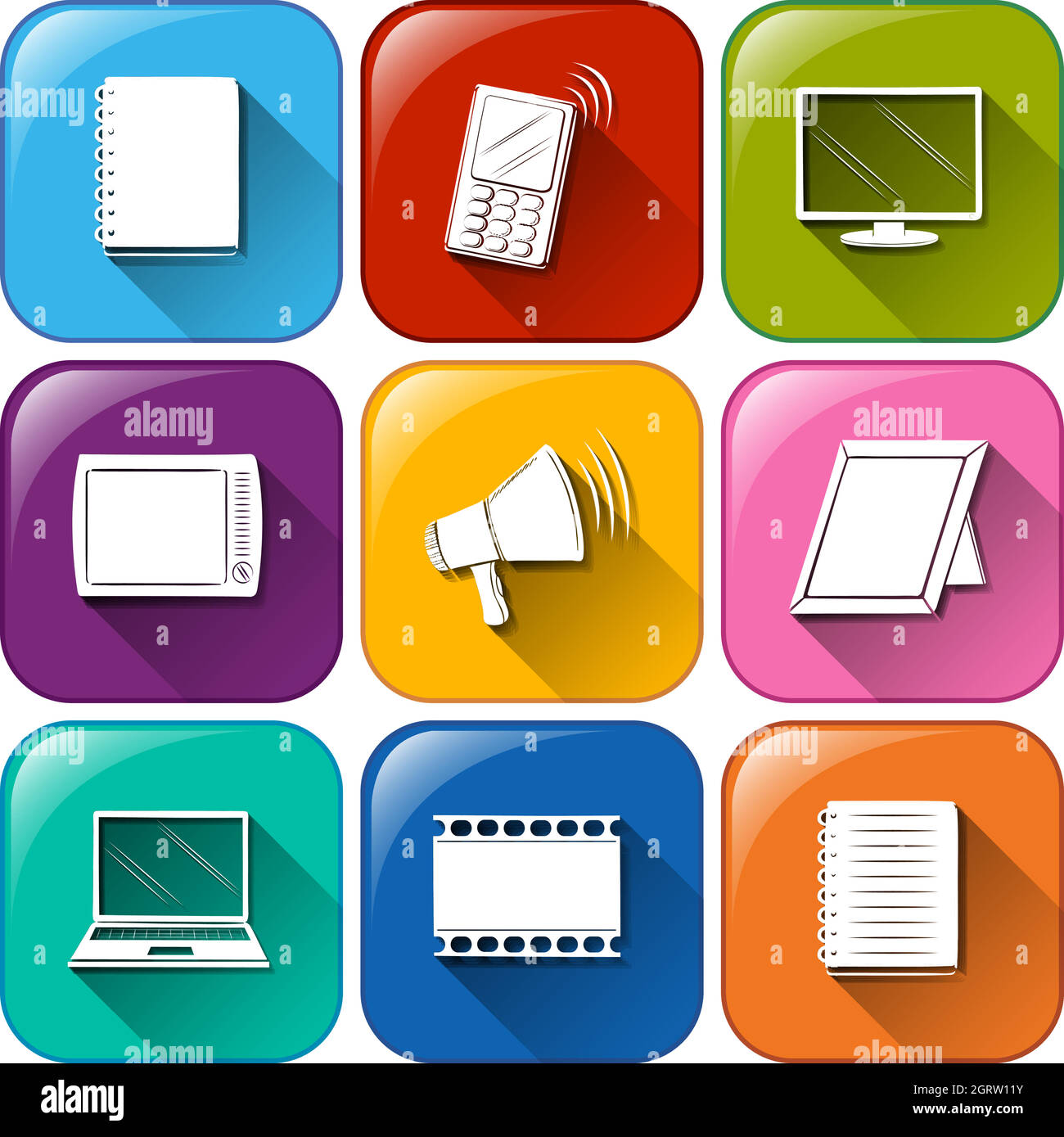 Buttons with the different communication tools Stock Vector Image & Art ...