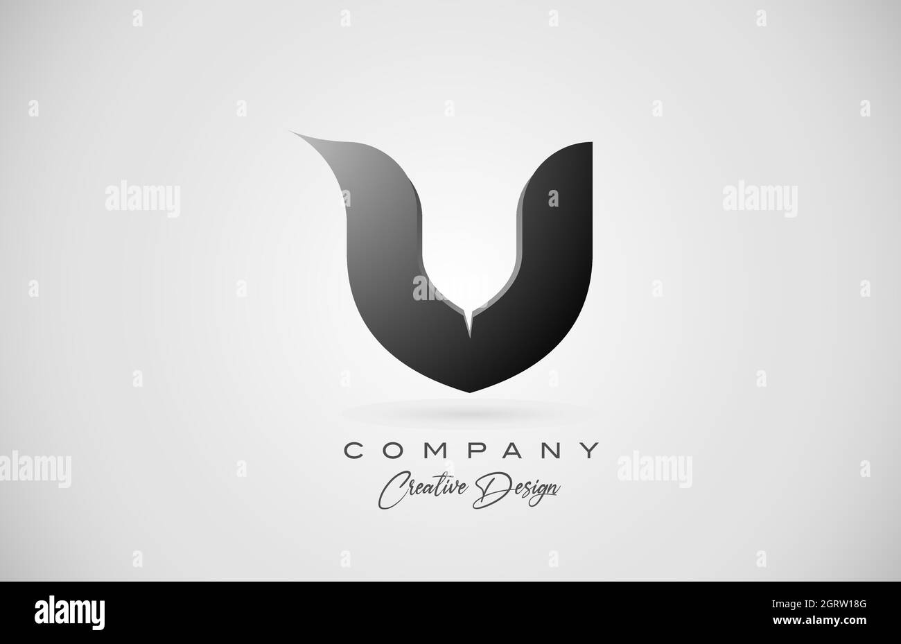 alphabet letter V icon logo in black gradient. Creative design for ...