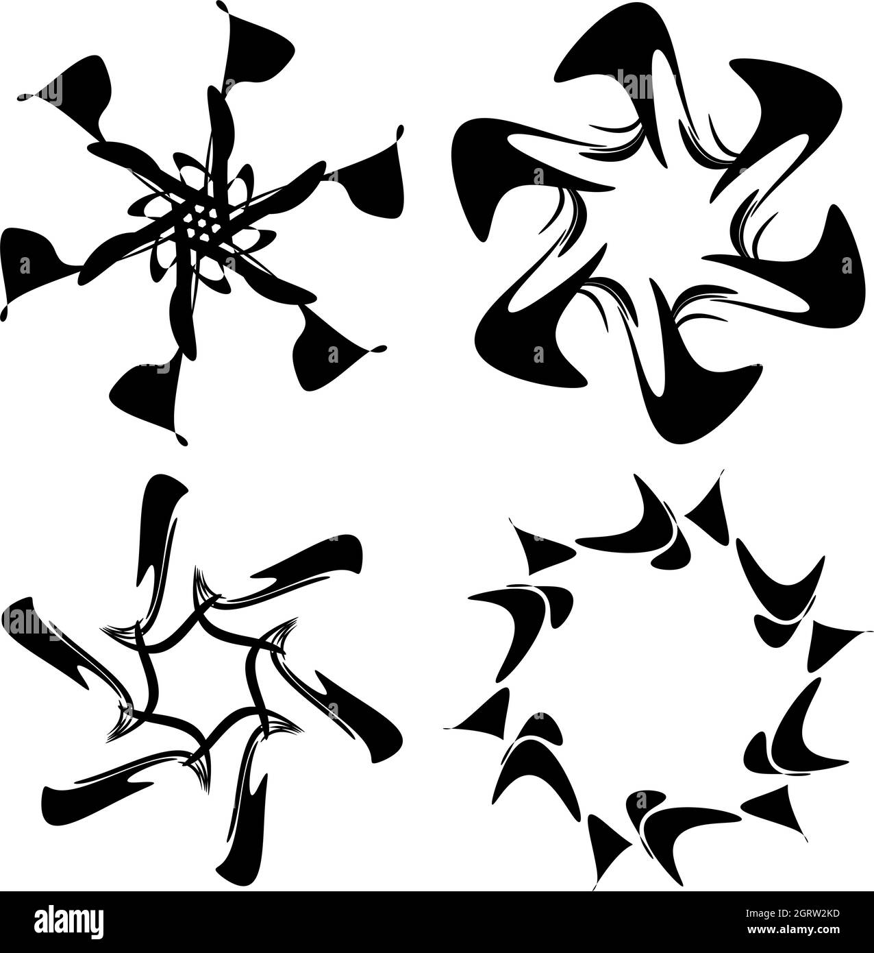 Abstract circular drawing. Amorphous, nonfigurative artistic element ...