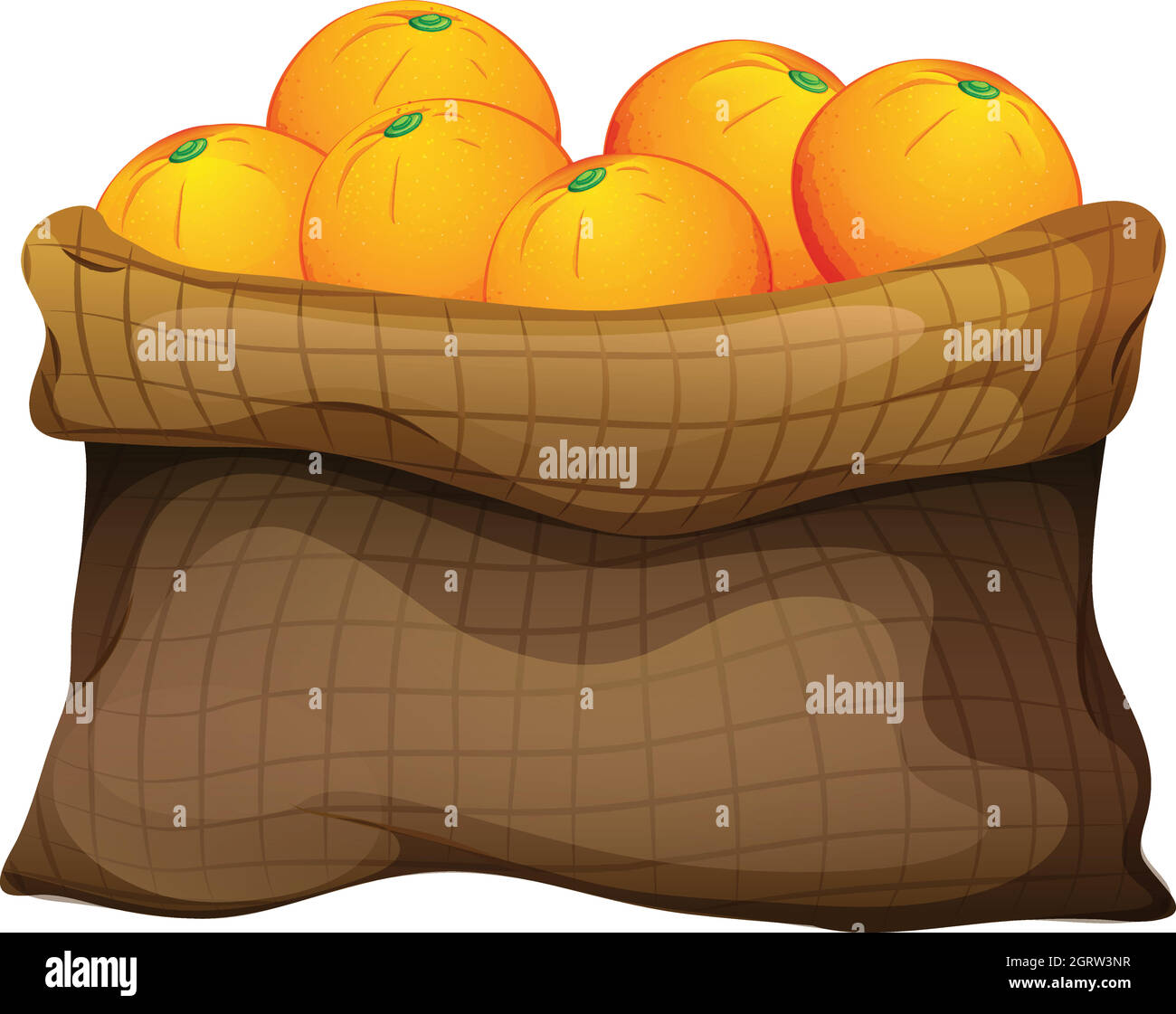 Sack of oranges Stock Vector Images - Alamy