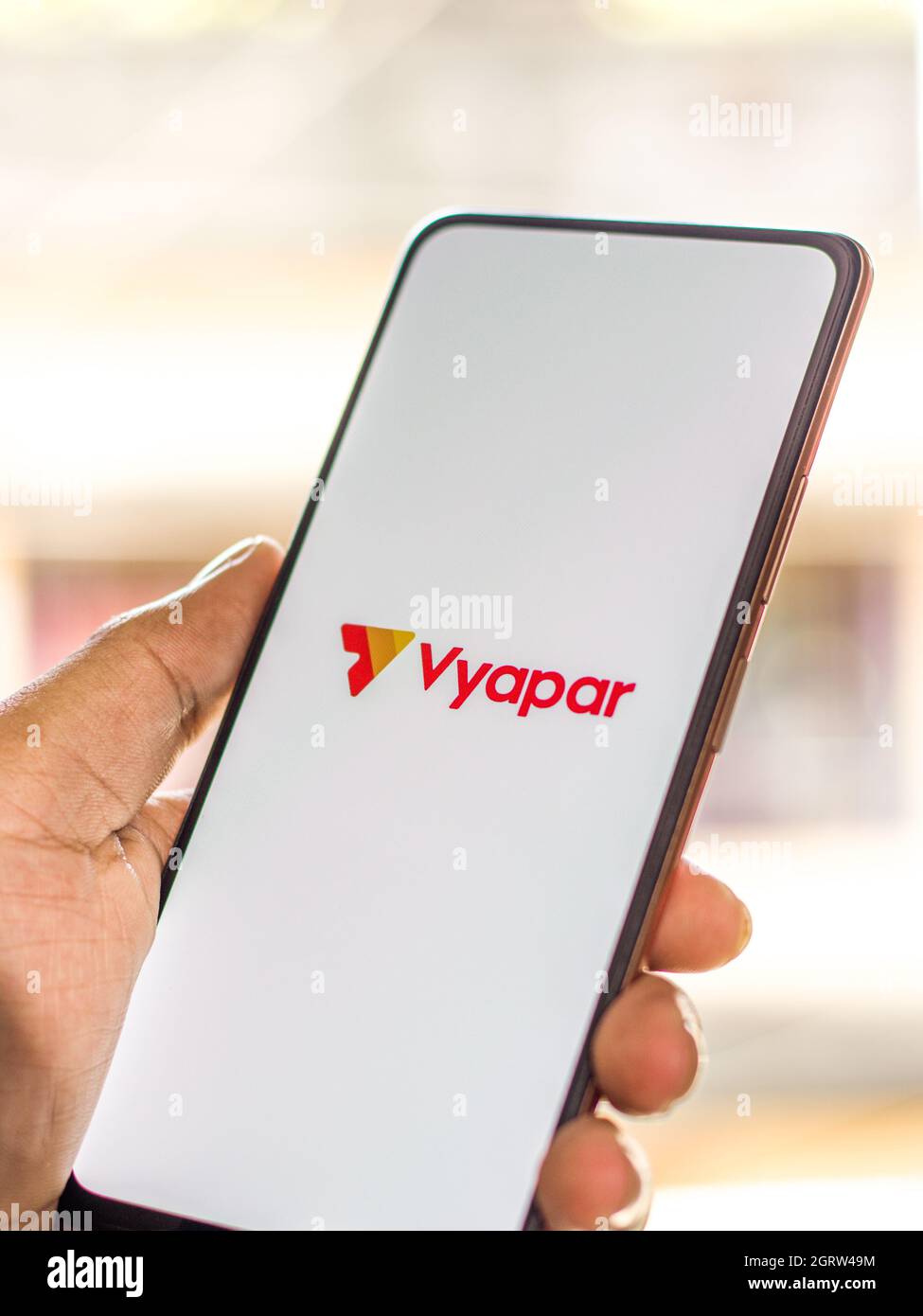 West Bangal, India - September 28, 2021 : Vyapar app logo on phone ...