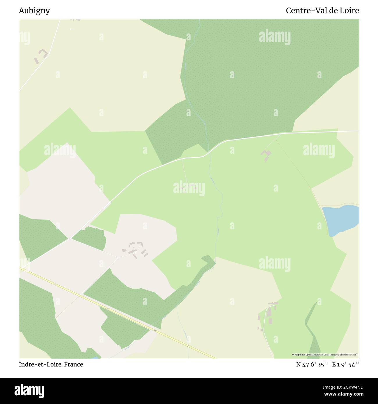 Aubigny, Indre-et-Loire, France, Centre-Val de Loire, N 47 6' 35'', E 1 ...