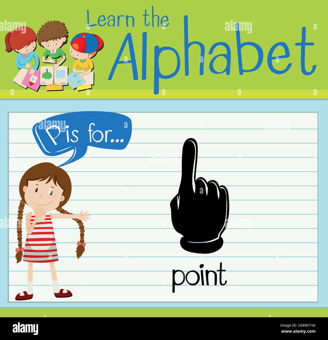 Flashcard letter P is for point Stock Vector Image & Art - Alamy