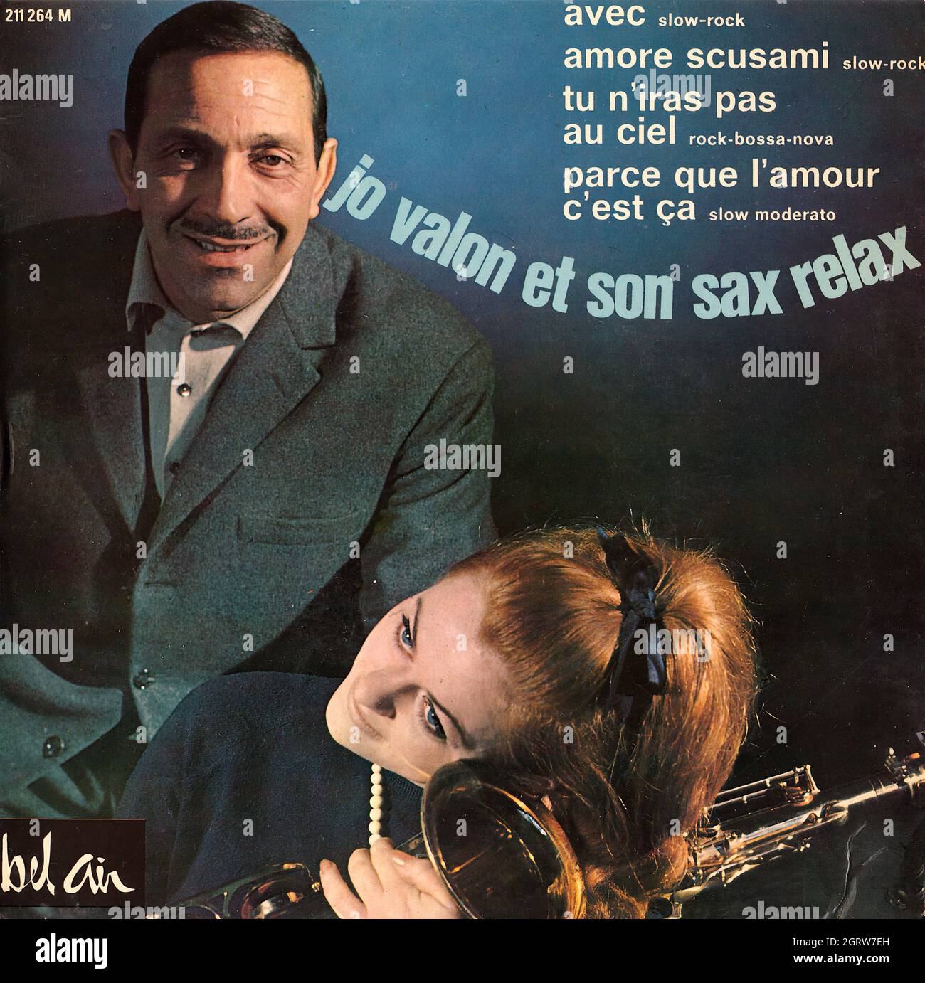 Jo Valon et son Sax Relax EP - Vintage Vinyl Record Cover Stock Photo ...