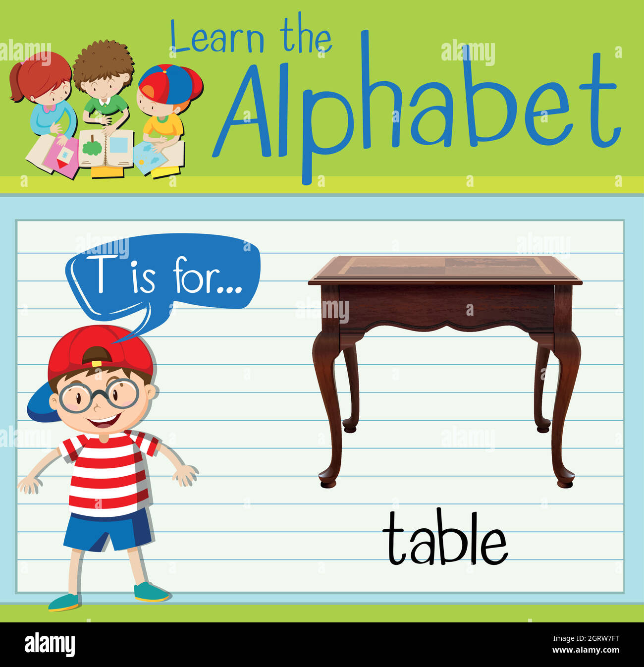Flashcard letter T is for table Stock Vector Image & Art - Alamy