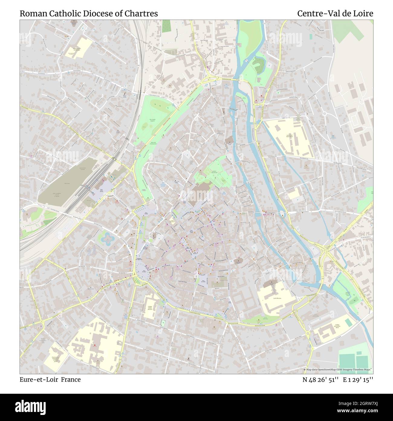 Map of chartres Cut Out Stock Images & Pictures - Alamy