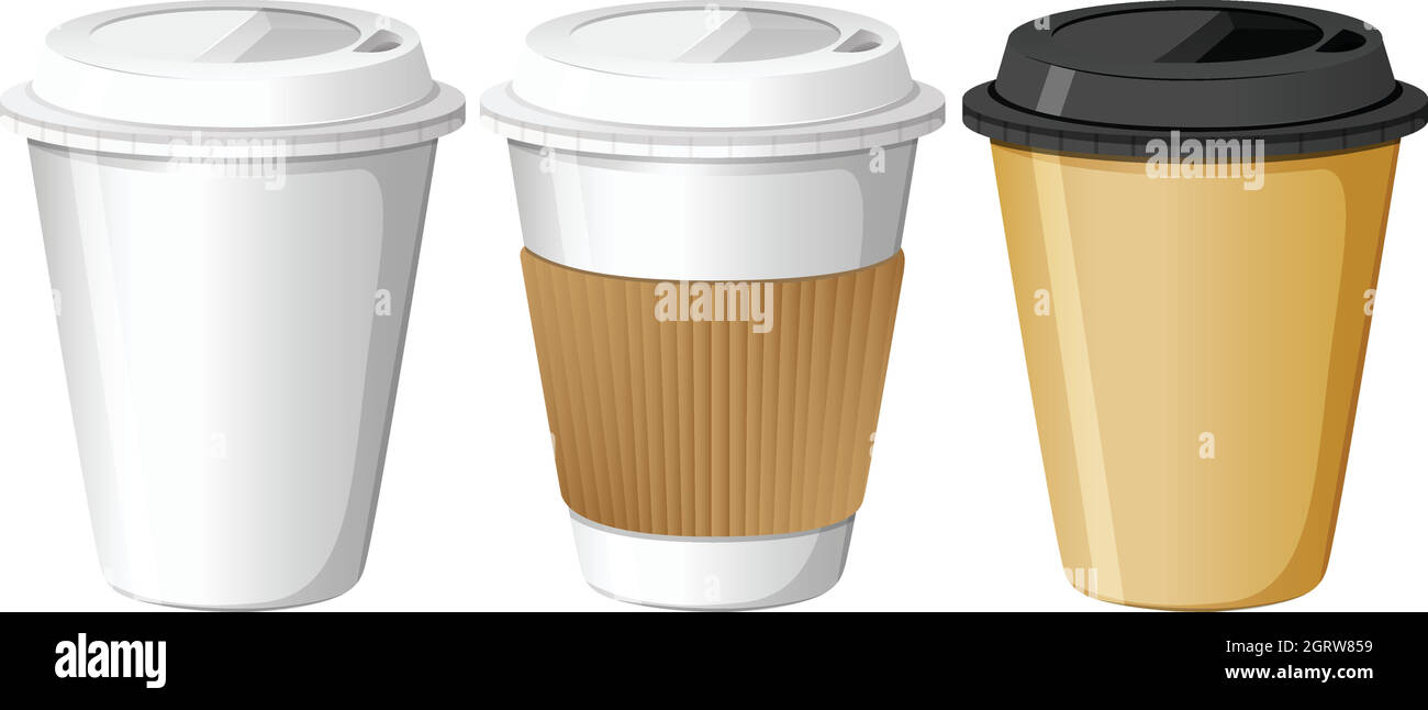 Three designs of paper cups Stock Vector Image & Art - Alamy
