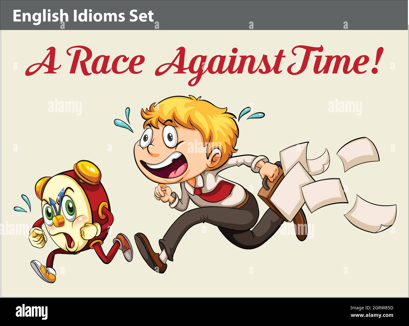 Racing against time Stock Vector Images - Alamy
