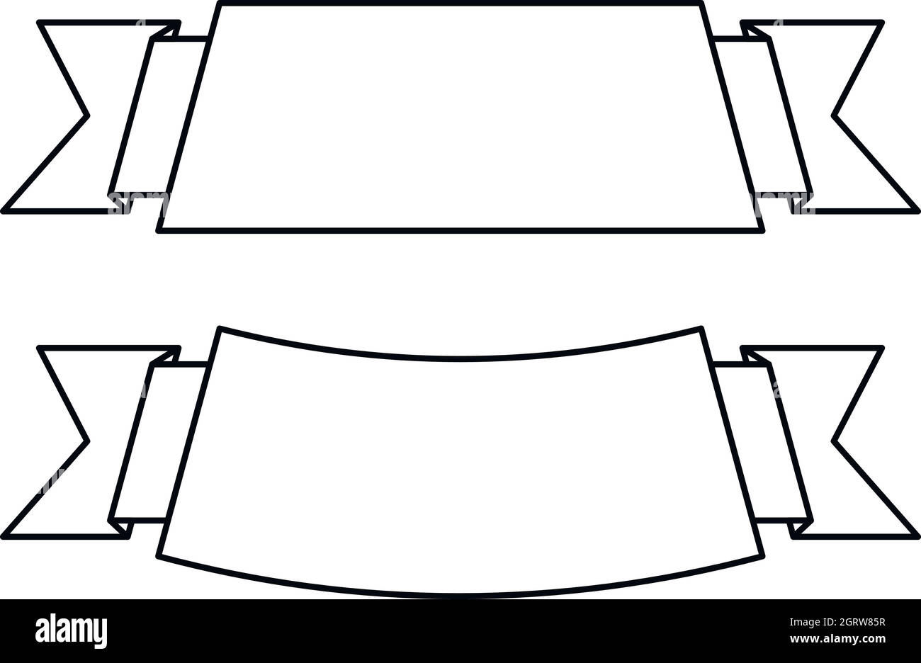 Two hanging ribbons Stock Vector Images - Alamy