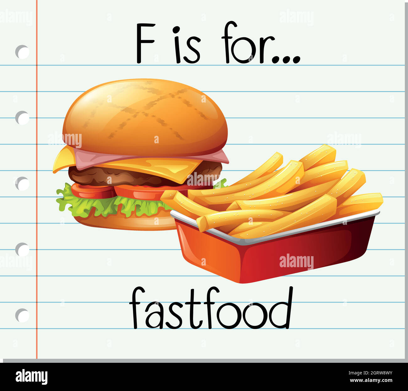 Flashcard letter meat illustration hi-res stock photography and images ...