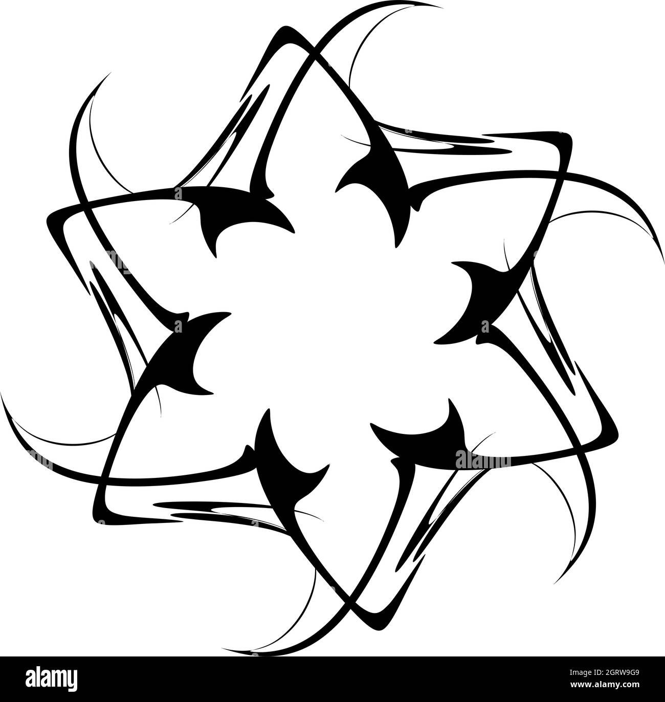 Abstract circular drawing. Amorphous, nonfigurative artistic element ...