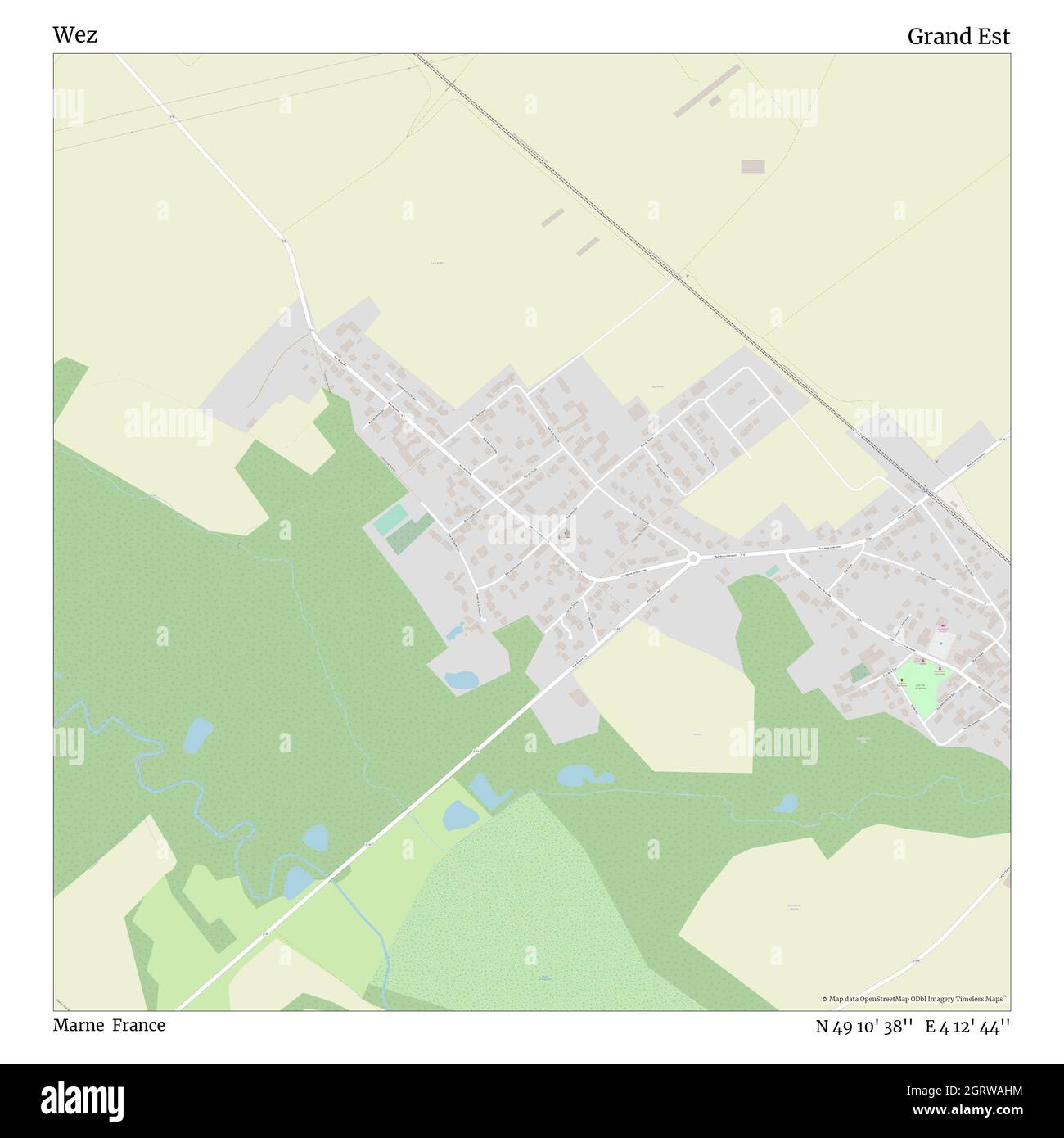 Wez, Marne, France, Grand Est, N 49 10' 38'', E 4 12' 44'', map ...