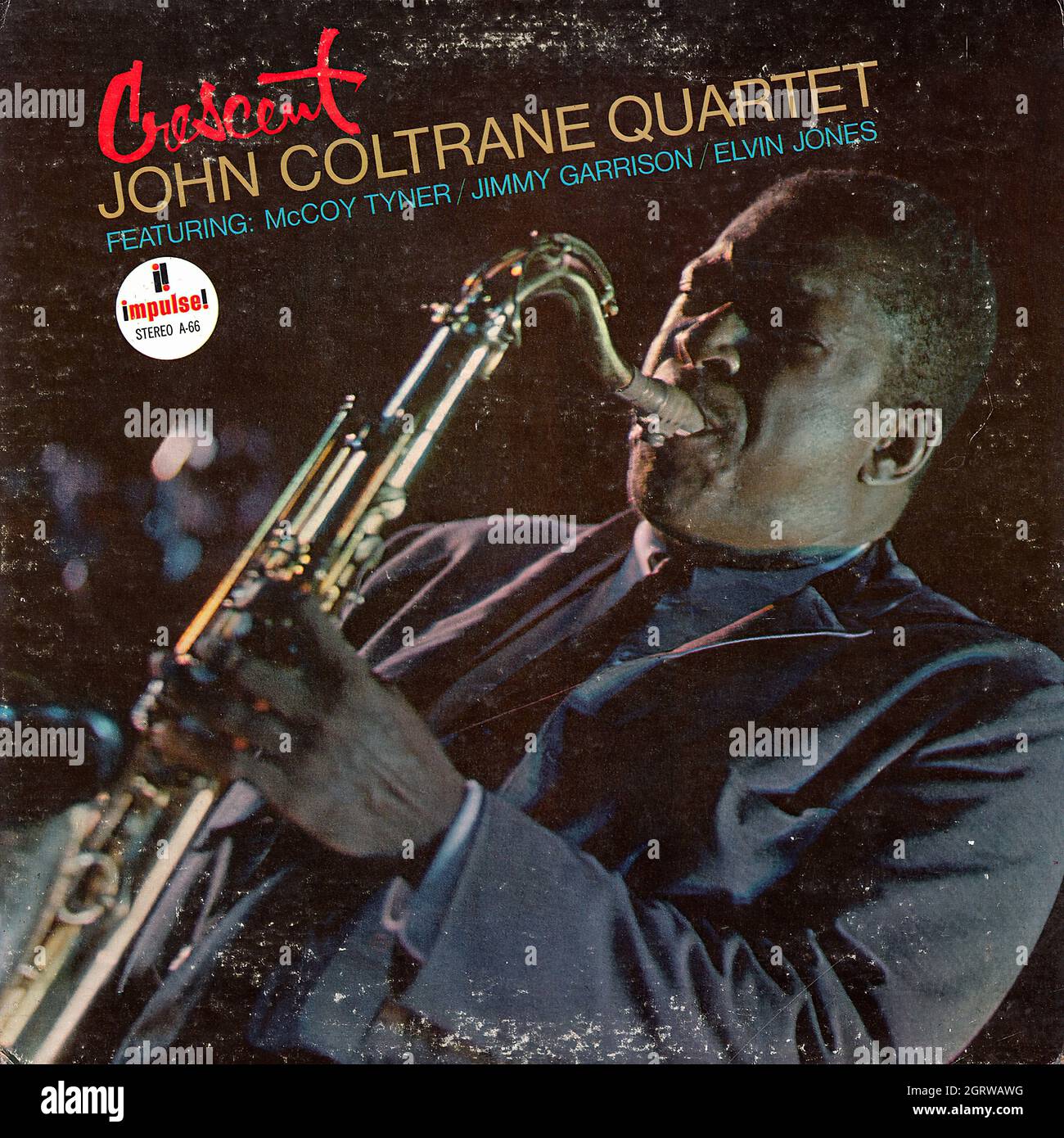John Coltrane Quartet - Crescent - Vintage Vinyl Record Cover Stock ...