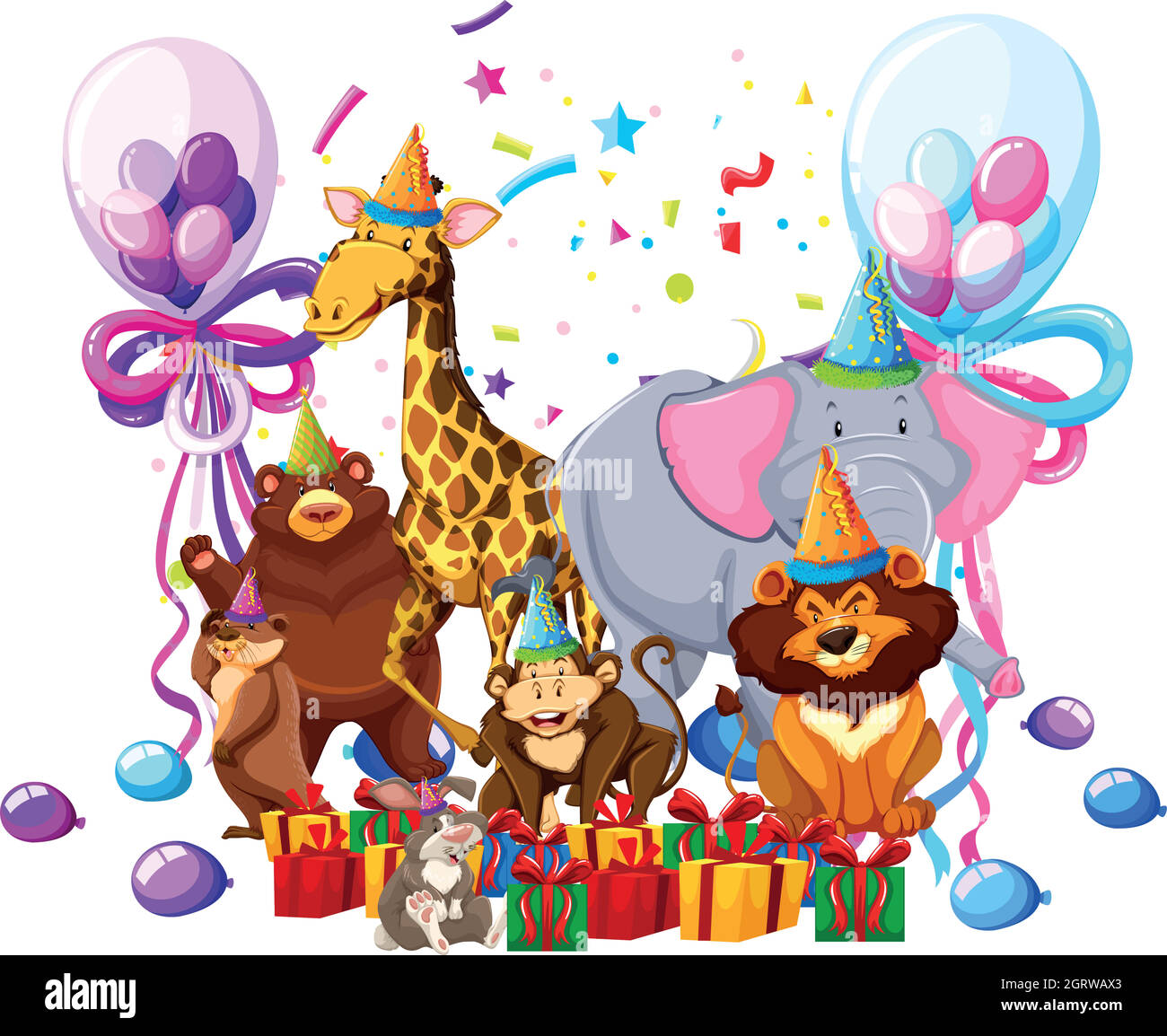 Animal invitation Cut Out Stock Images & Pictures - Alamy