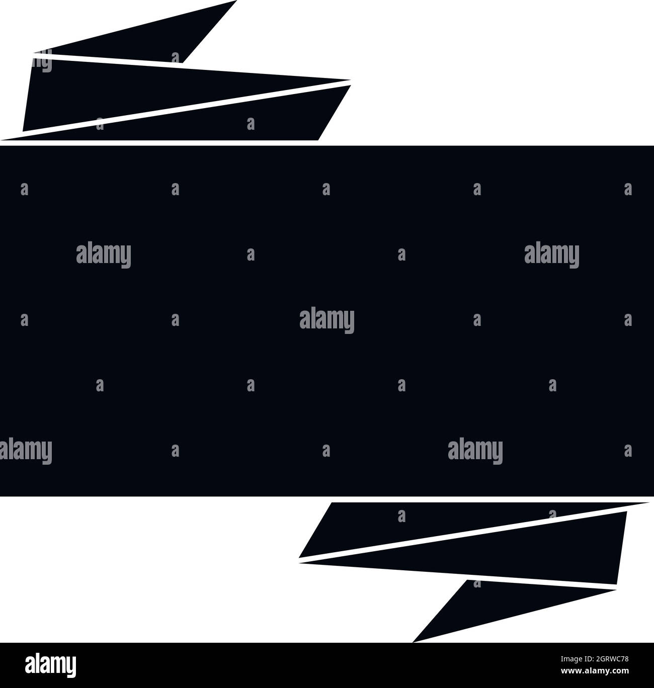 Black banner icon, simple style Stock Vector Image & Art - Alamy
