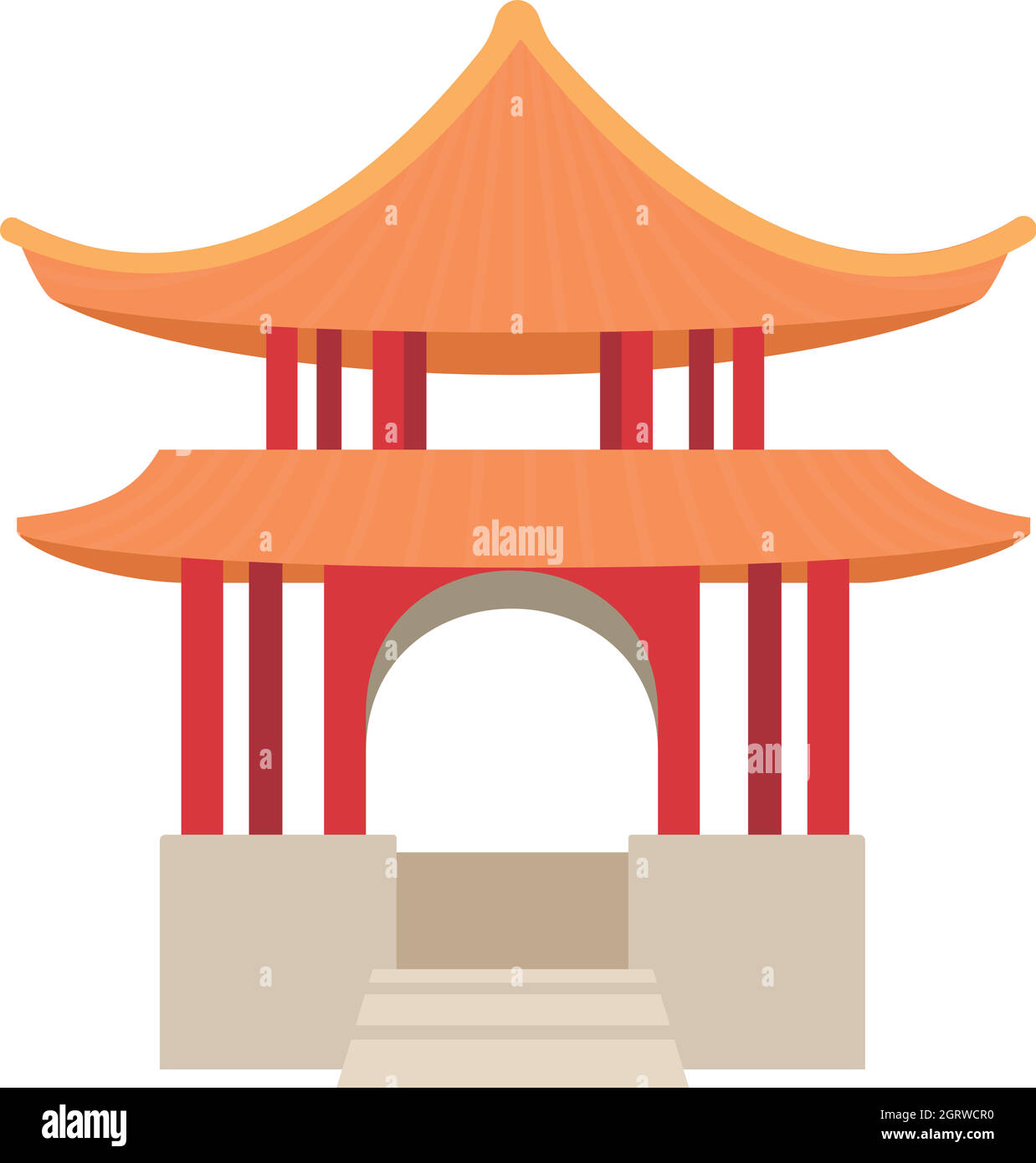 Red pagoda Stock Vector Images - Alamy