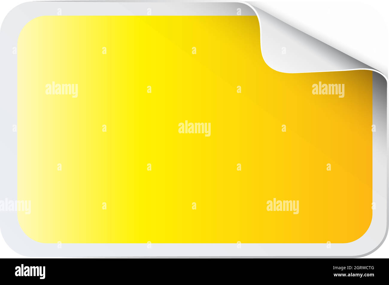 Yellow sticker illustration on Stock Vector Images - Alamy