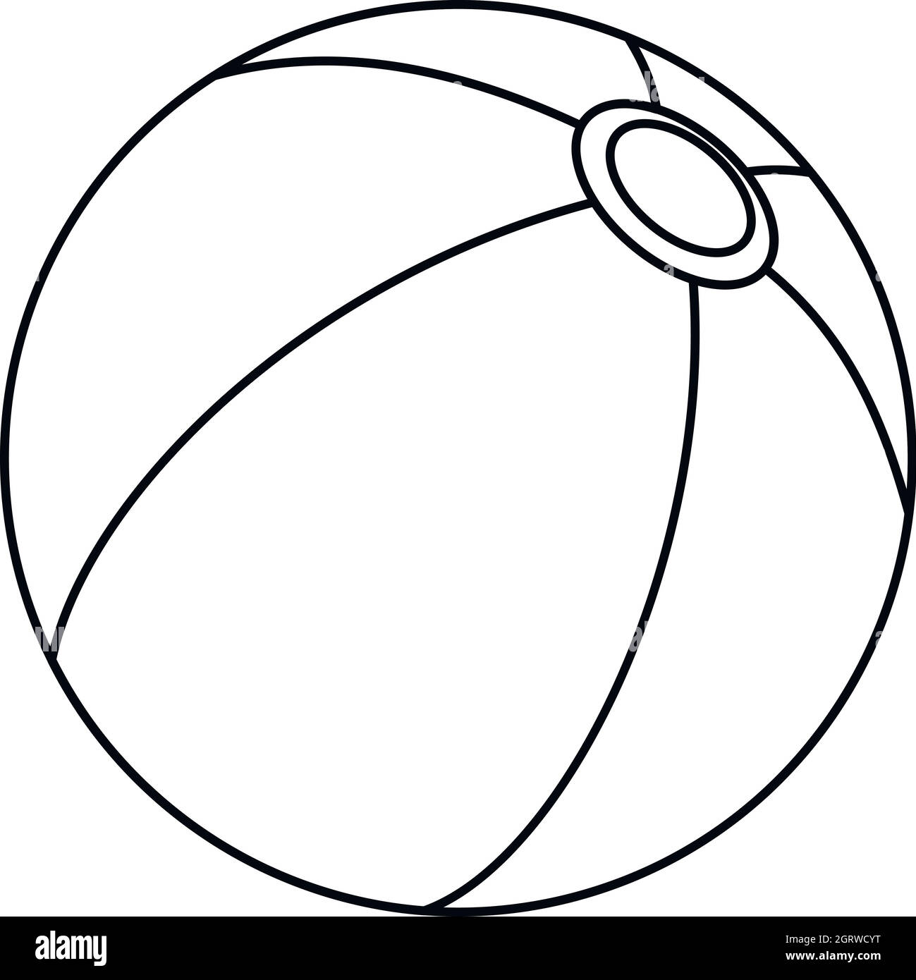 Beach ball, icon, outline style Stock Vector Image & Art - Alamy