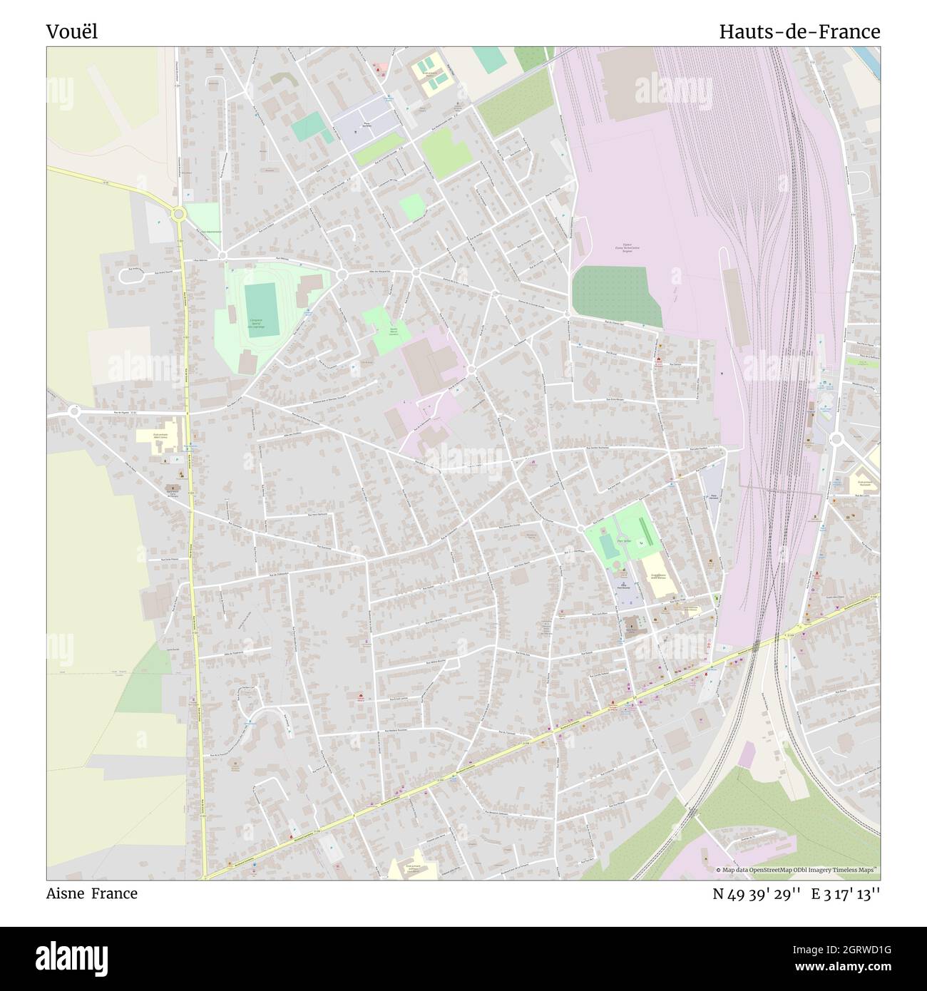 Vouël, Aisne, France, Hauts-de-France, N 49 39' 29'', E 3 17' 13'', map ...