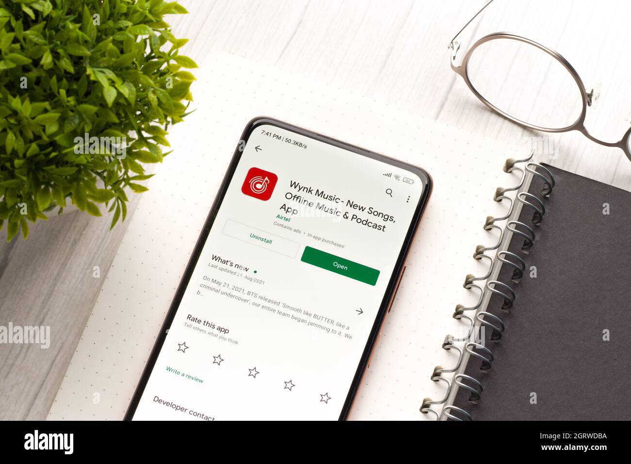 West Bangal, India - September 28, 2021 : Wynk music logo on phone ...