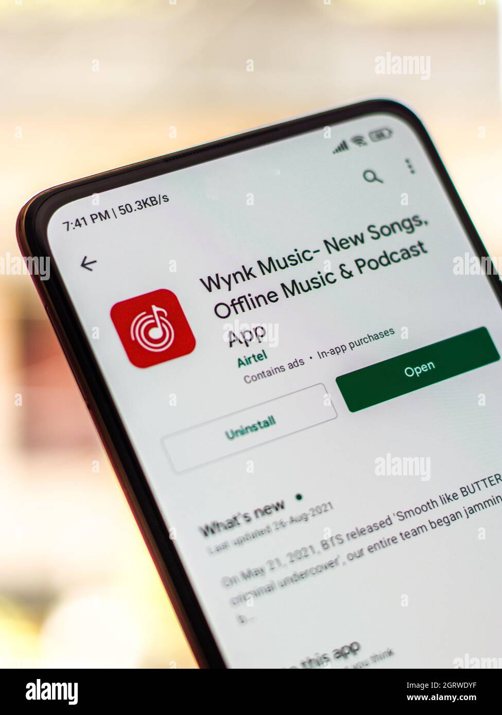 West Bangal, India - September 28, 2021 : Wynk music logo on phone ...