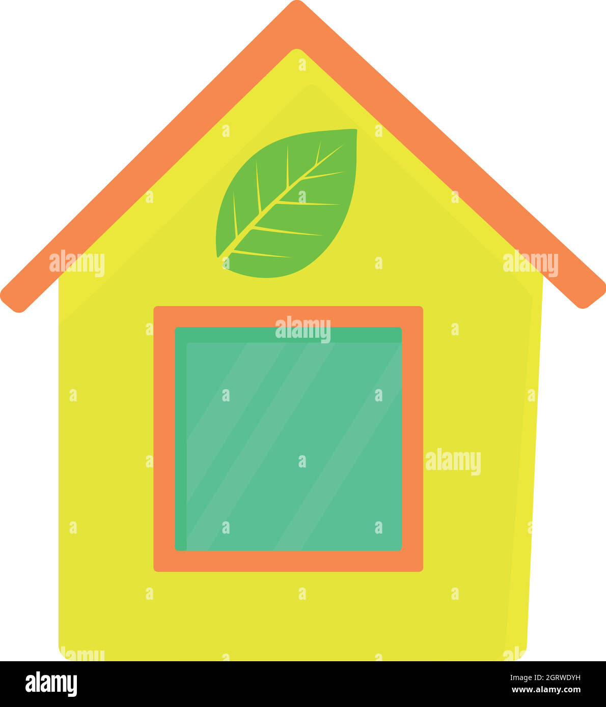 Eco house icon, cartoon style Stock Vector Image & Art - Alamy