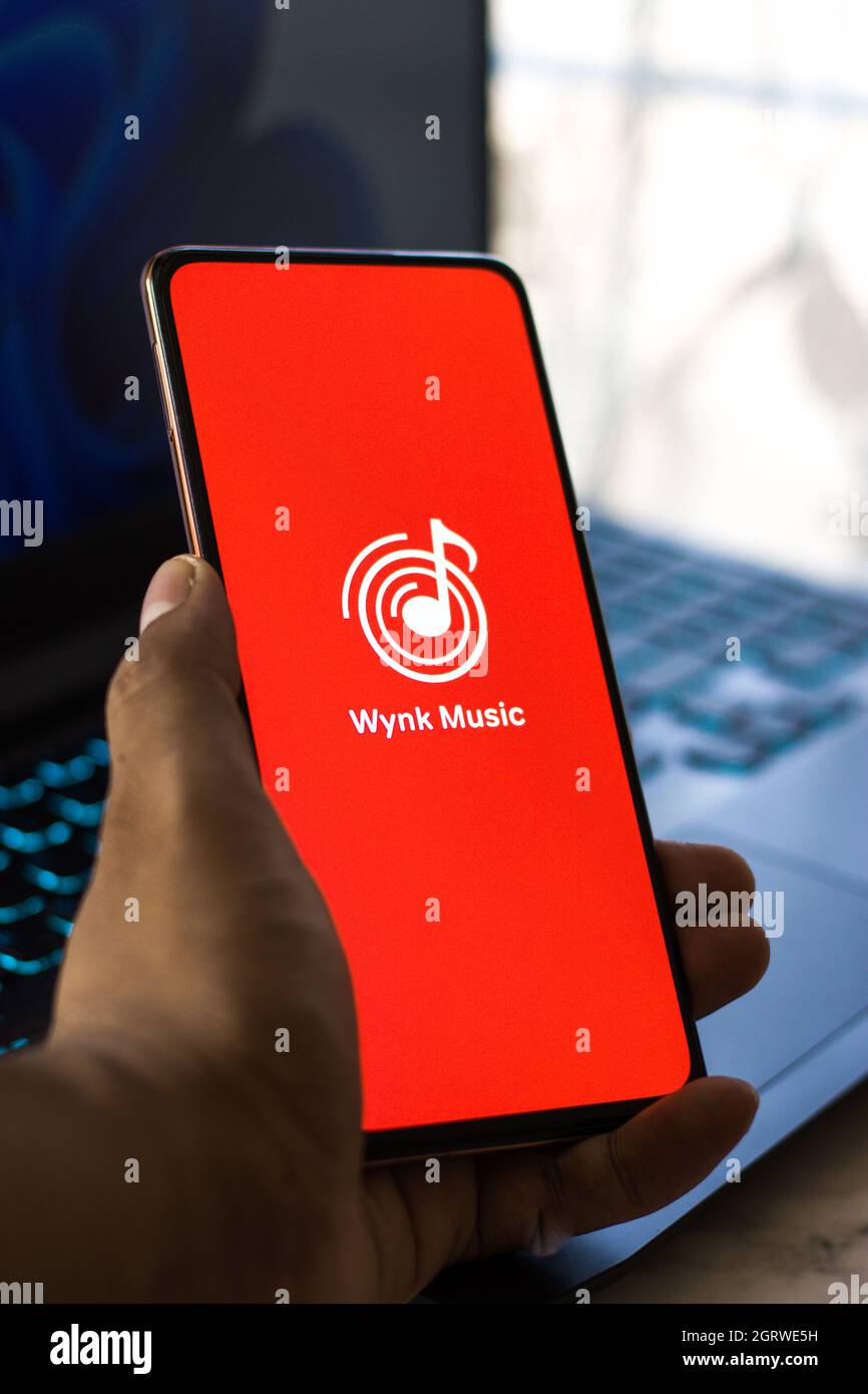 West Bangal, India - September 28, 2021 : Wynk music logo on phone ...