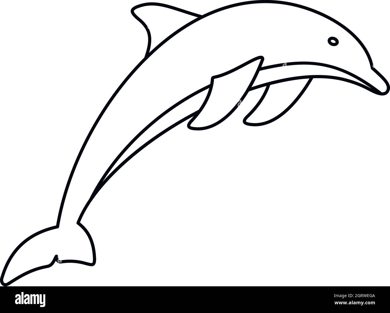 Dolphin icon, outline style Stock Vector Image & Art - Alamy