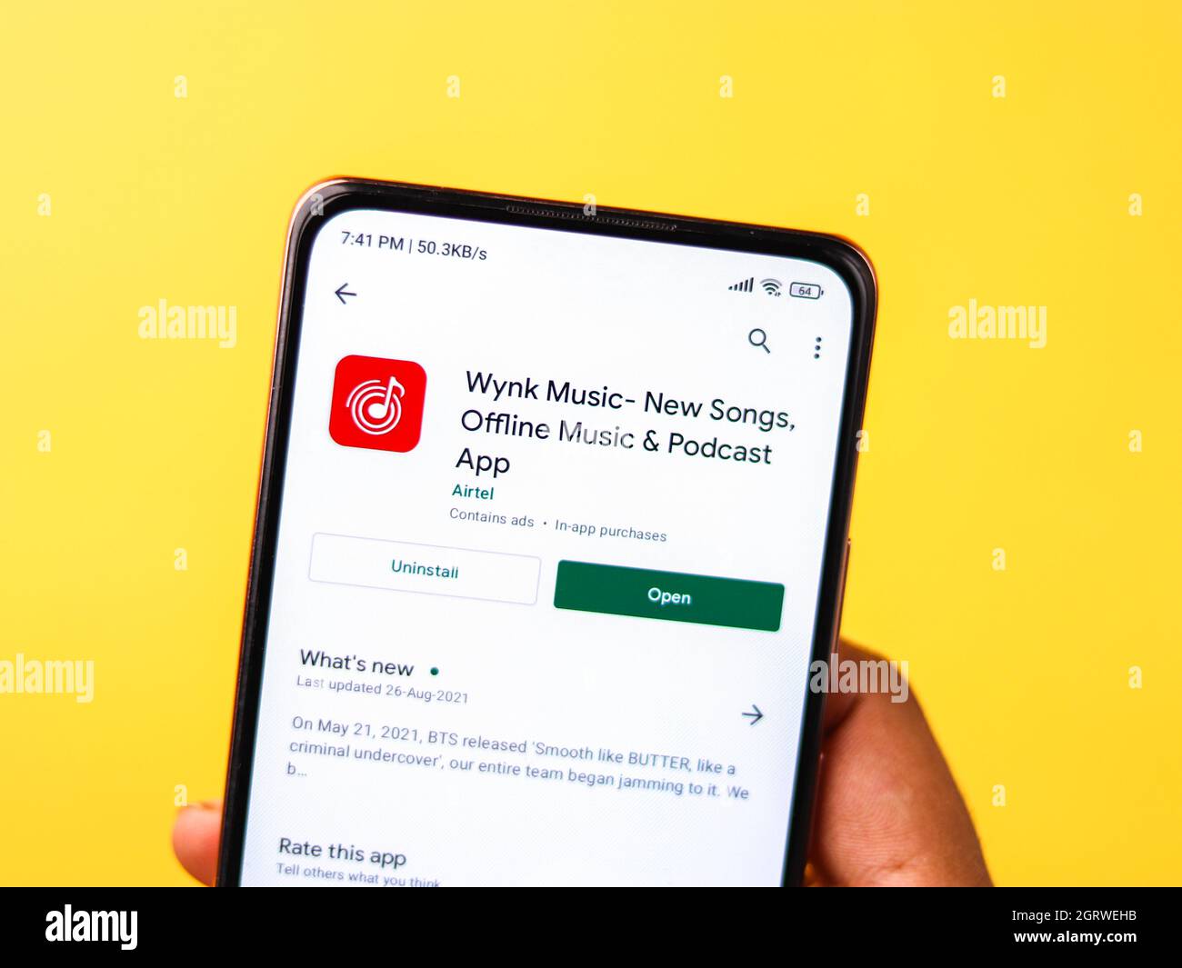 West Bangal, India - September 28, 2021 : Wynk music logo on phone ...