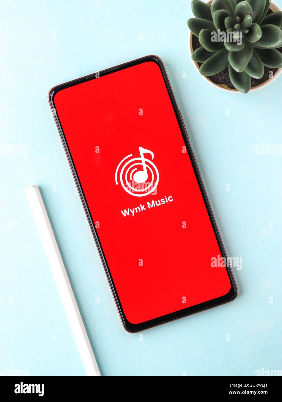 West Bangal, India - September 28, 2021 : Wynk music logo on phone ...