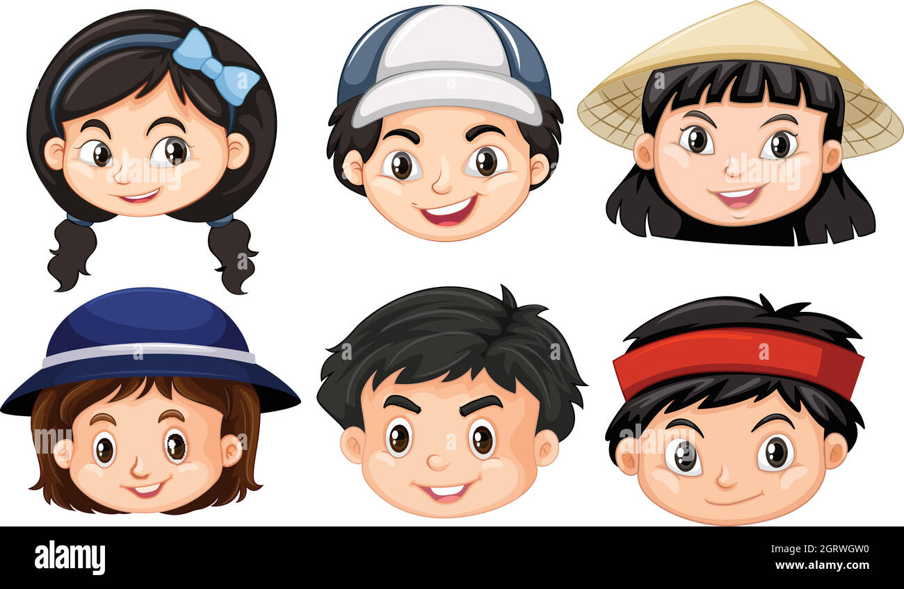Kids faces Cut Out Stock Images & Pictures - Alamy