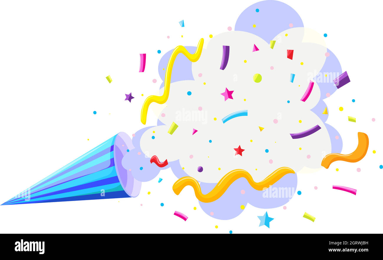 Party popper in blue color Stock Vector Image & Art - Alamy