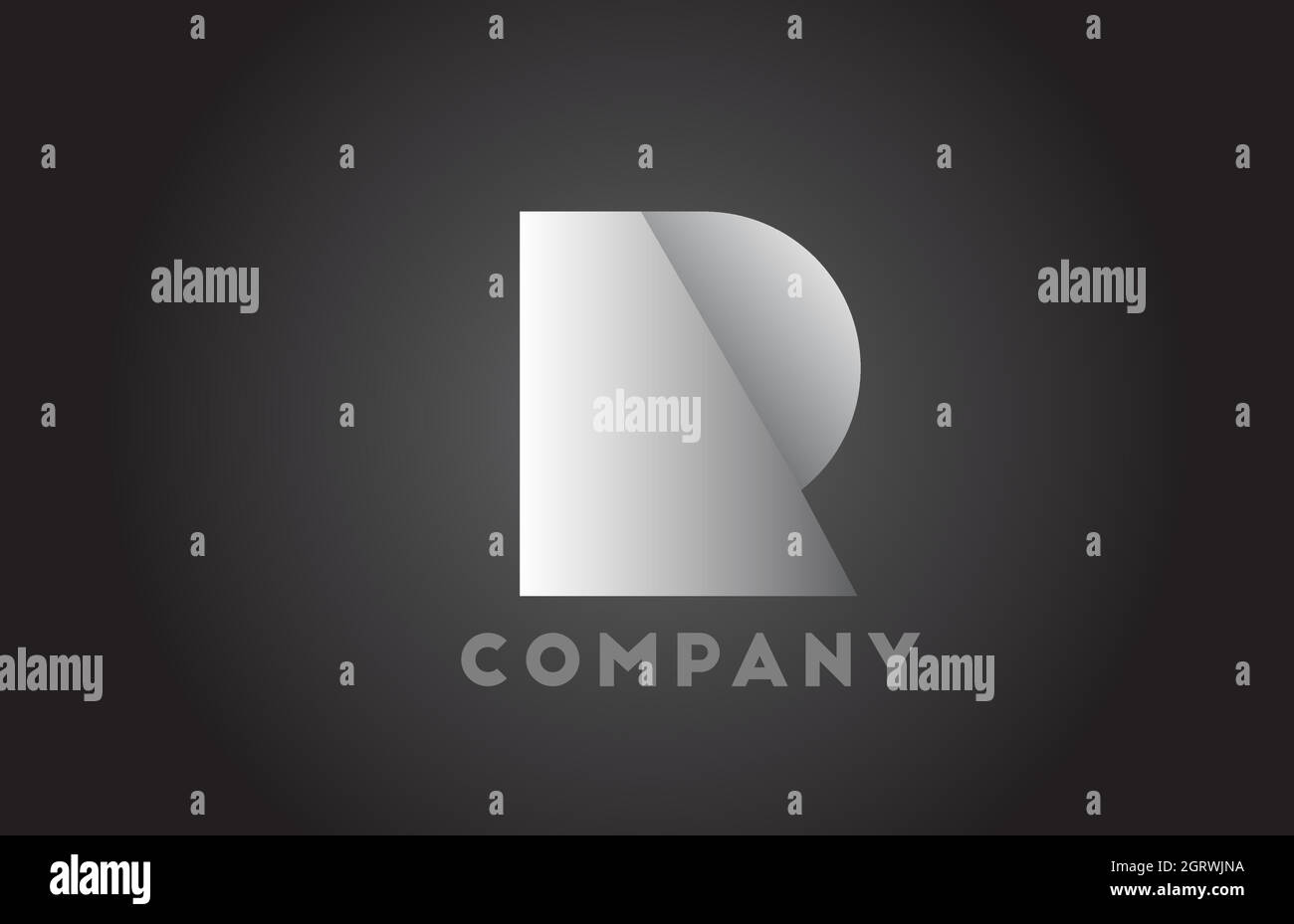 white and black R geometric alphabet letter logo for business ...