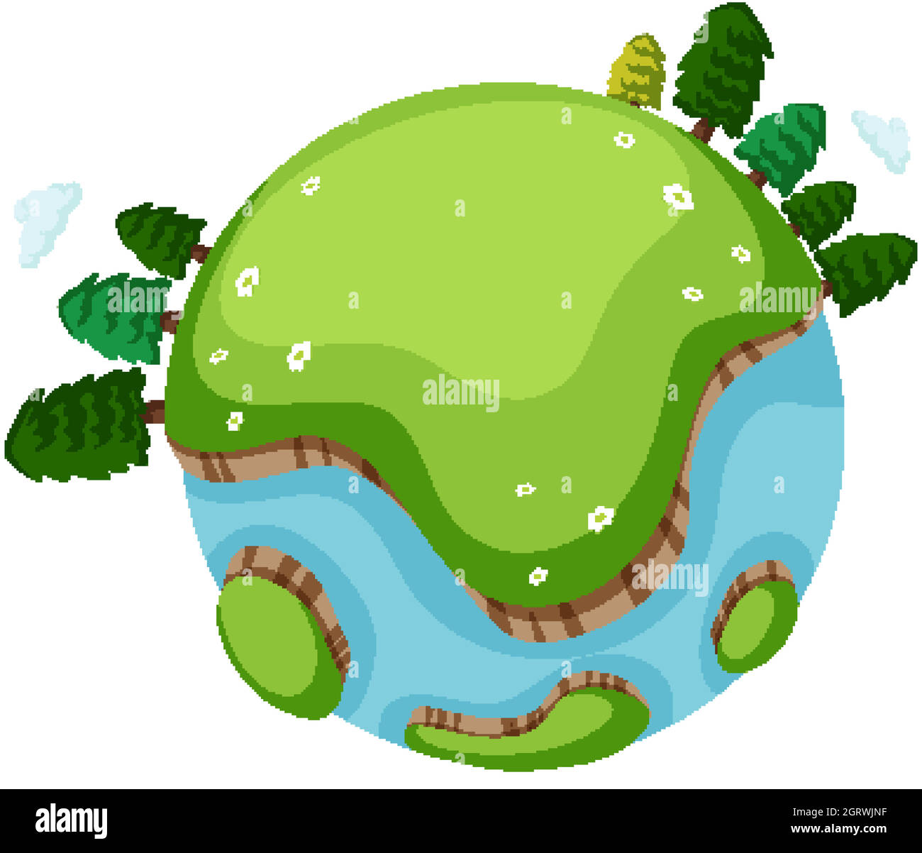 River with earth Cut Out Stock Images & Pictures - Alamy